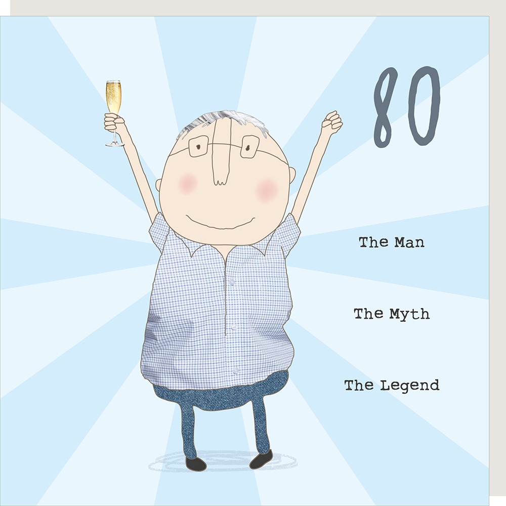 80th Birthday Card | Boy 80 The Man | Rosie Made A Thing