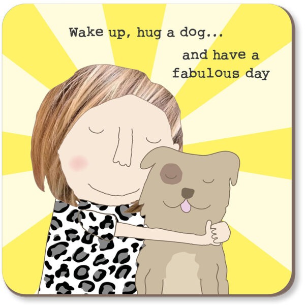 Hug A Dog Coaster - Perfect Gift for Dog Lovers | Rosie Made A Thing