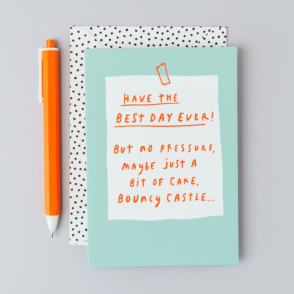 Bouncy Castle Birthday Card - Rosie Made A Thing