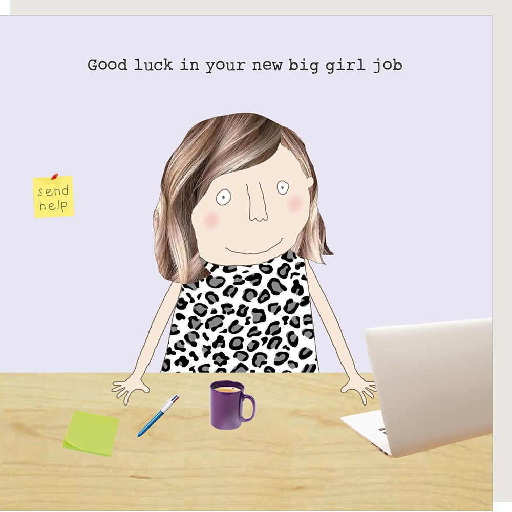 Big Girl Job Card for New Job | Rosie Made A Thing